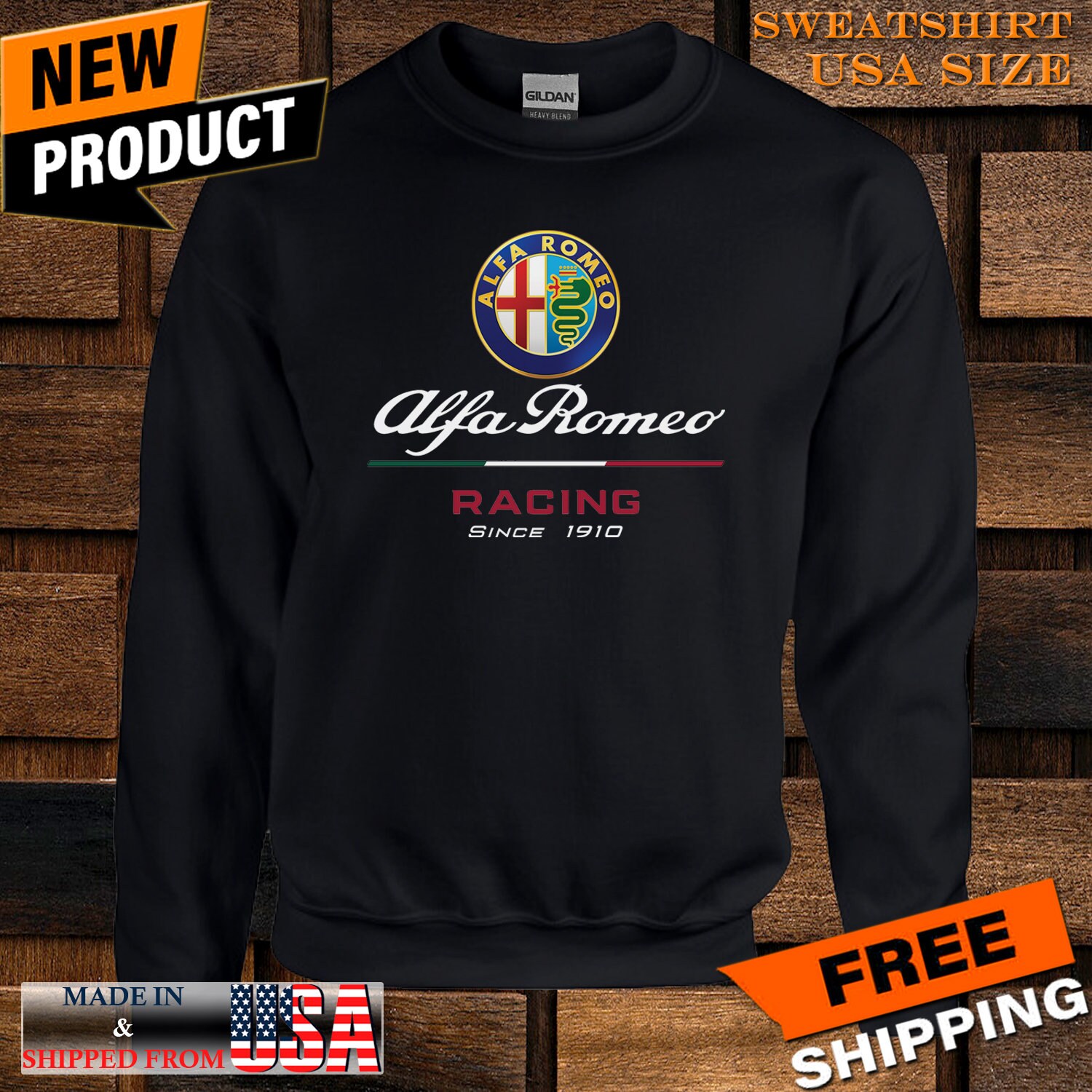 Alfa Romeo Italian Racing Sport Car T-shirt Alfa Romeo Sweatshirt Alfa ...