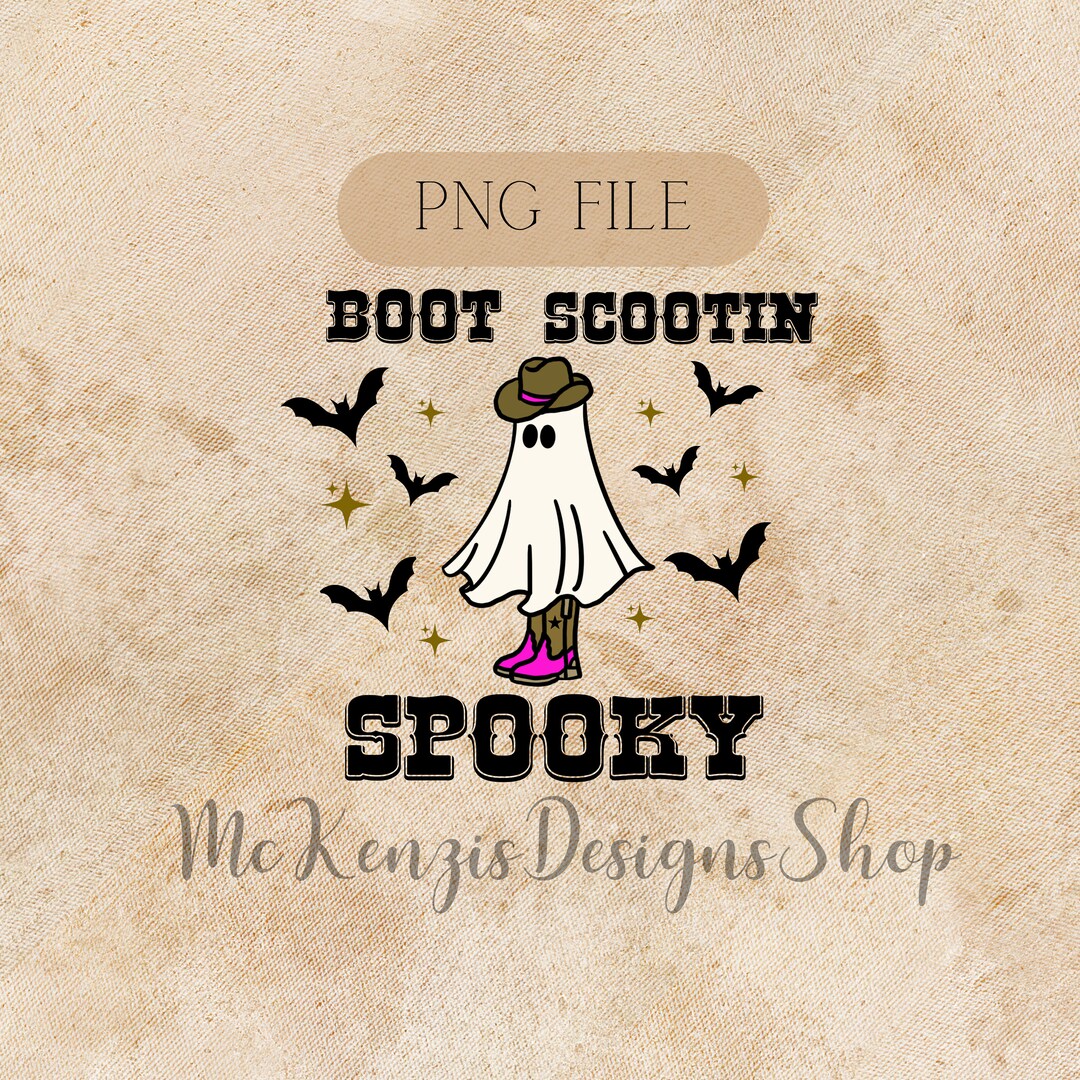 Boot Scoot Spooky Png, Western Ghost Png, Retro Halloween Design ...