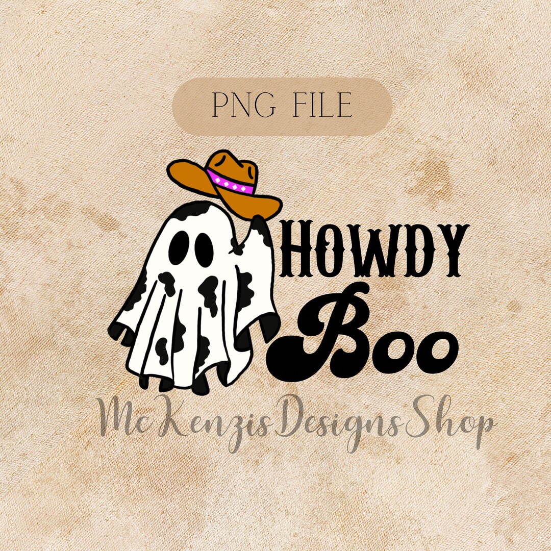 Howdy Boos Png, Western Halloween Png, Western Spooky Png, Western ...