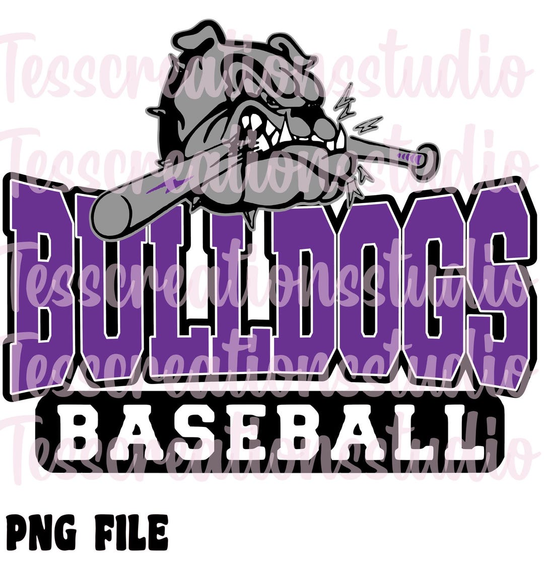 Bulldogs Baseball, Purple Bulldogs, Bulldog Mascot, Baseball Png - Etsy