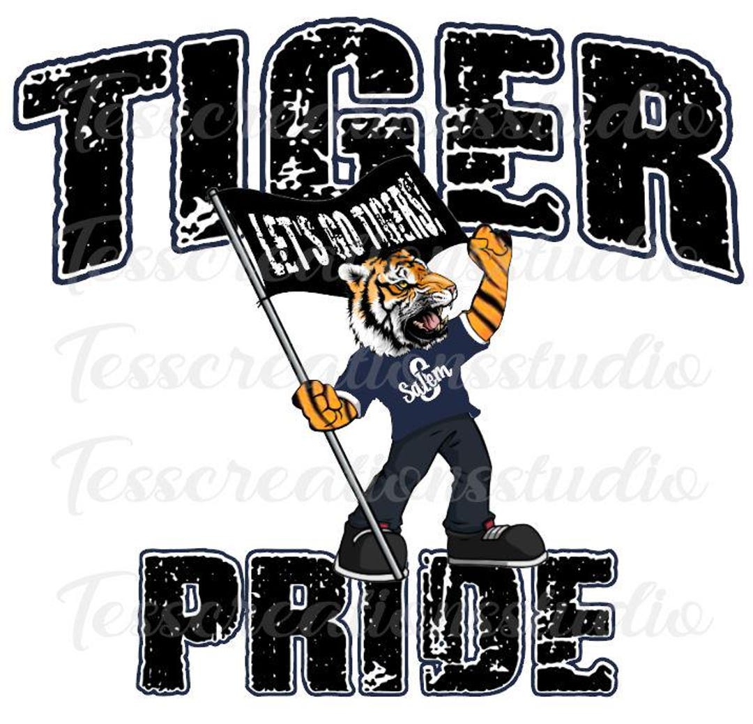Let's Go Tigers, Salem Tigers, Tigers Pride, Navy and White Tigers ...
