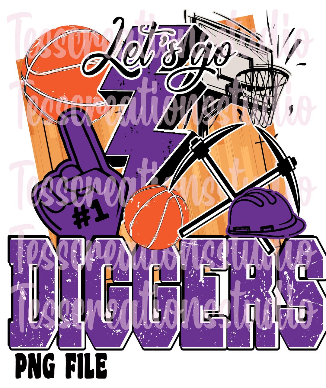 Diggers Mascot, Diggers Basketball, Lets Go Diggers, Black and Purple ...
