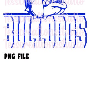 Bulldogs Distressed, Blue and White, Bulldog Mascot, Bulldog Png ...