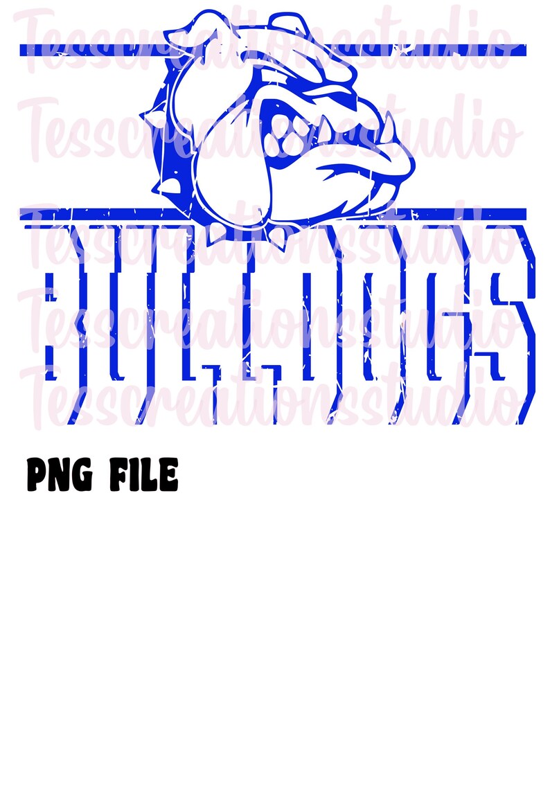 Bulldogs Distressed, Blue and White, Bulldog Mascot, Bulldog Png ...
