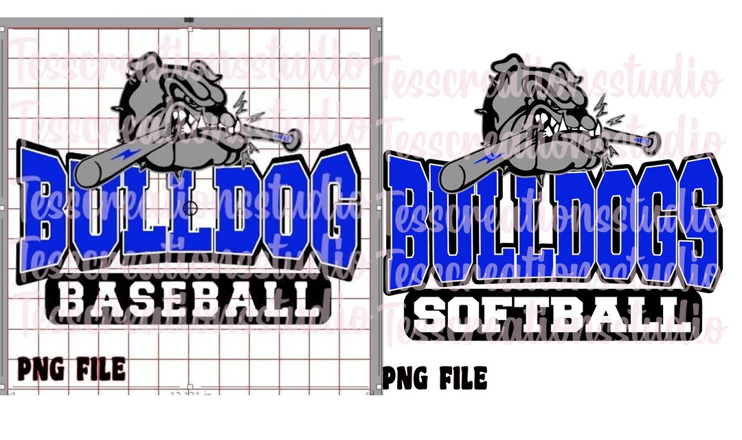 Bulldogs Baseball, Blue Bulldogs, Baseball PNG - Etsy