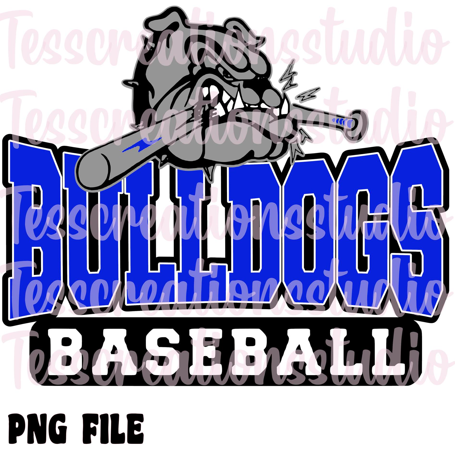 Bulldogs Baseball, Blue Bulldogs, Baseball PNG - Etsy