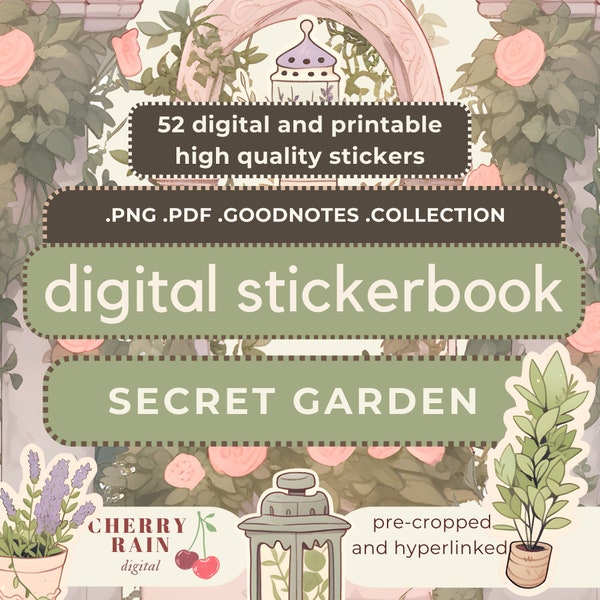 Garden Stickerbook - Etsy