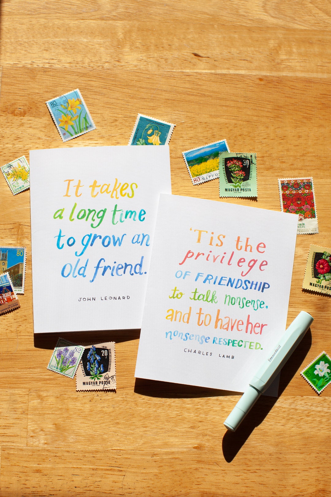 Blank Friendship Themed Notecards - Etsy