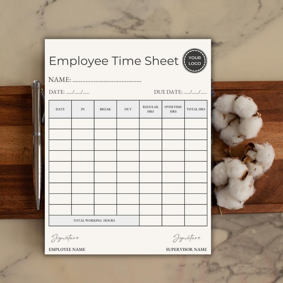 Editable Employee Schedule & Employee Time Sheet Template - Etsy