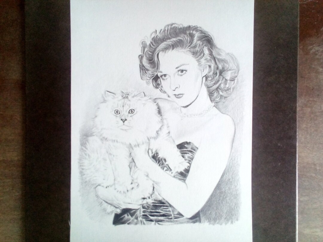 Susan Hayward With Cat - Etsy