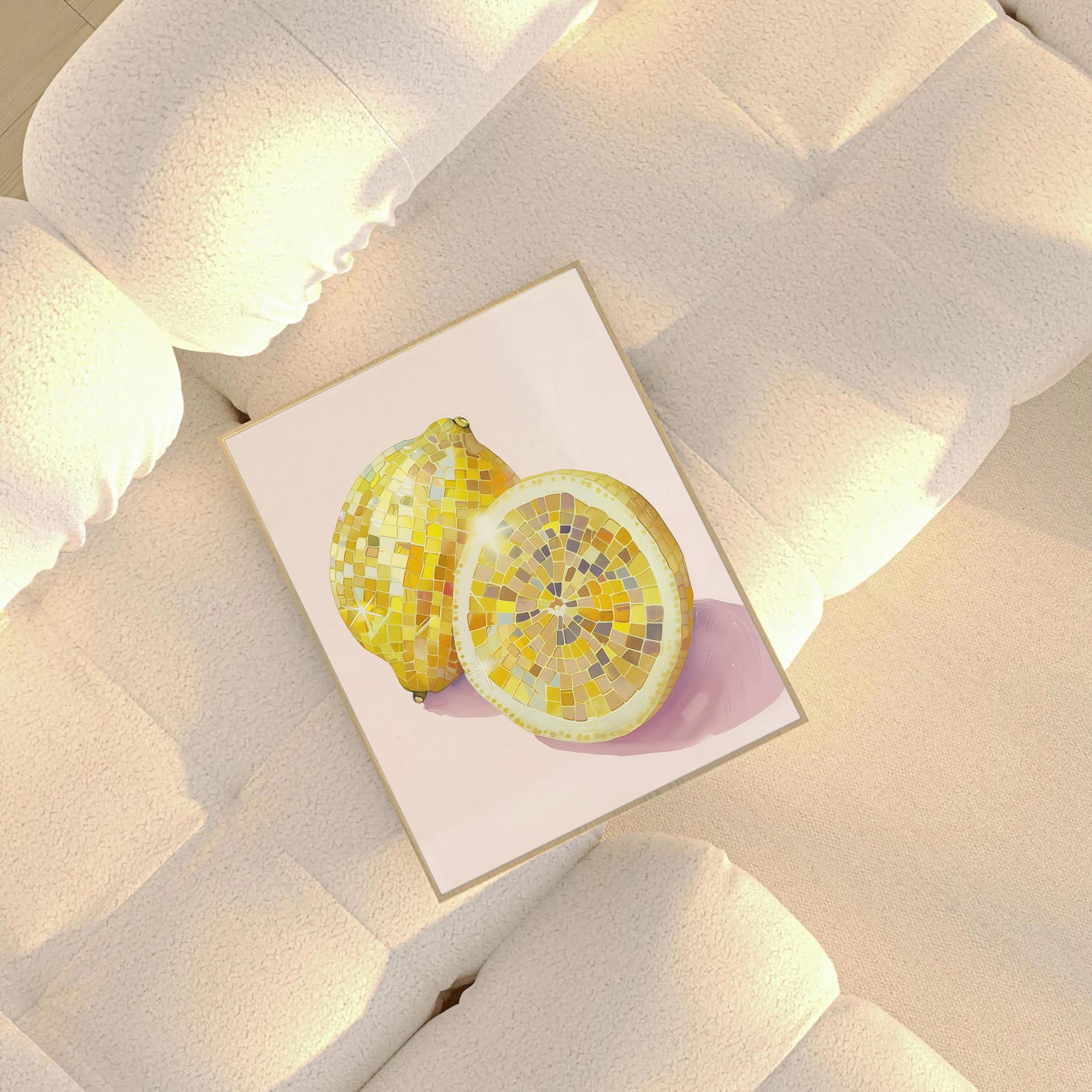 Disco Fruit Print, Lemon Disco Ball Poster, Glam Disco Ball Lemon ...