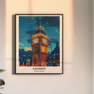 London Poster, Europe, Retro Wall Art, Wall Decor Vintage Print, Uk ...