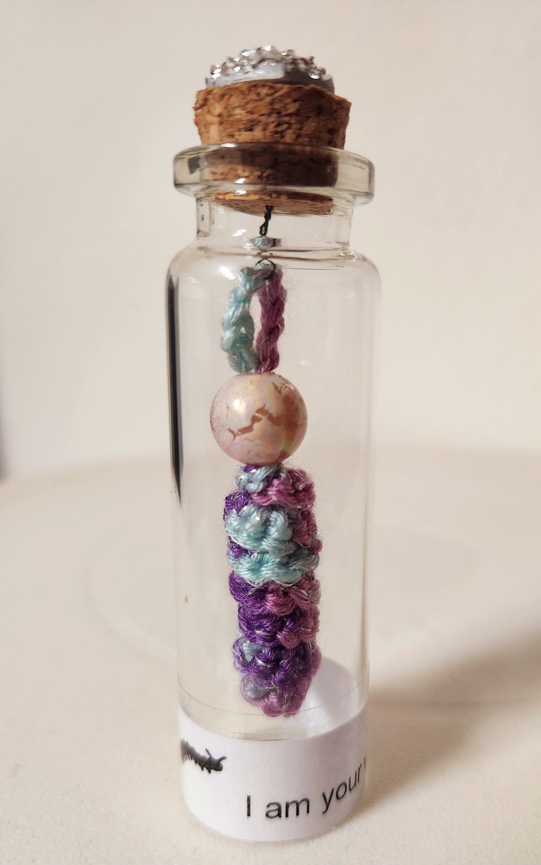 Worry Worm, Message in a Bottle, Miniature in a Glass, Souvenir ...