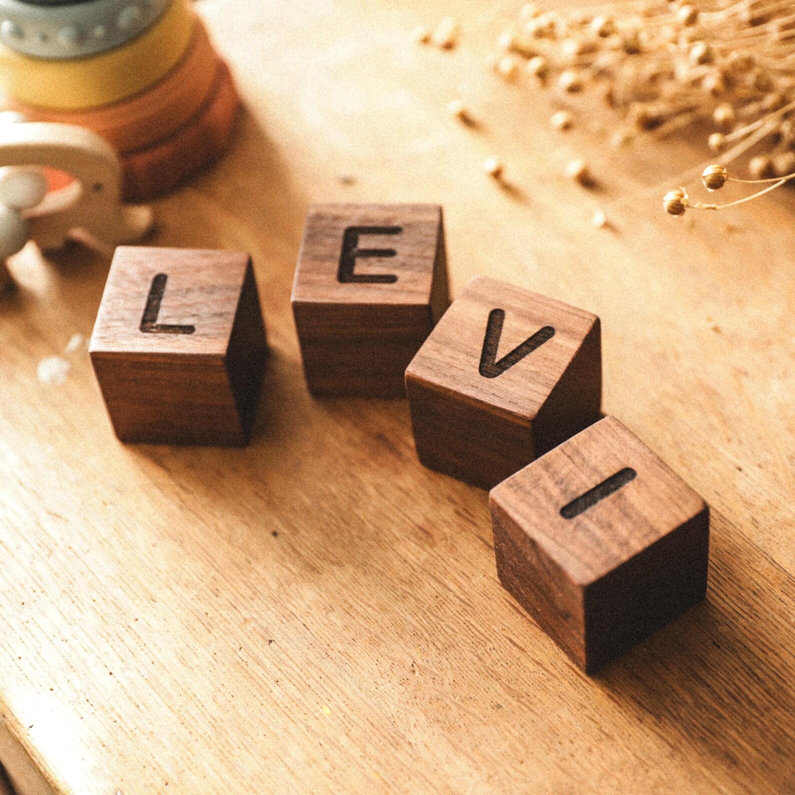 Custom Name Wooden Blocks • Handmade Personalized Blocks on Solid Wood ...