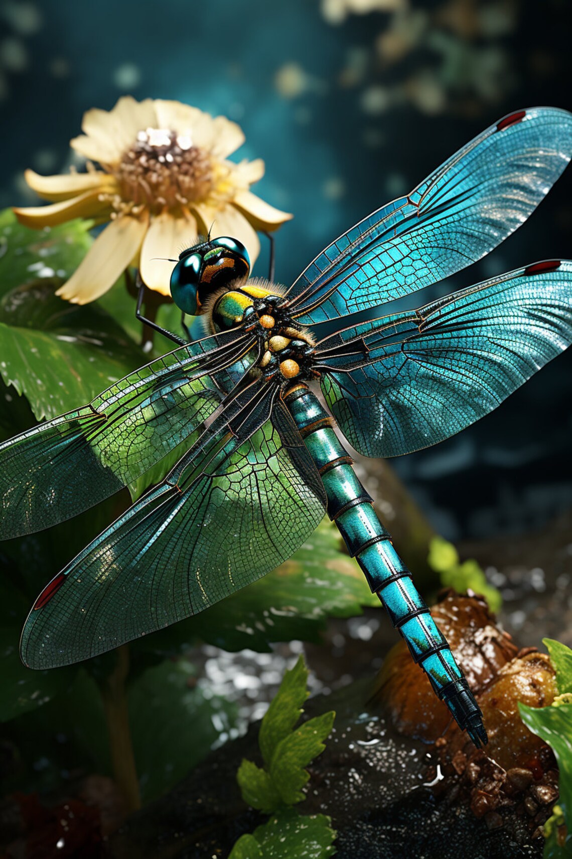 Dragonfly Digital Pring Realistic Hyper-detailed Dragonfly - Etsy