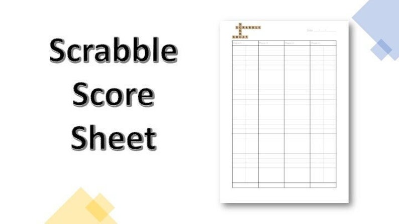 Printable Scrabble Score Sheet A4 PDF - Etsy Australia