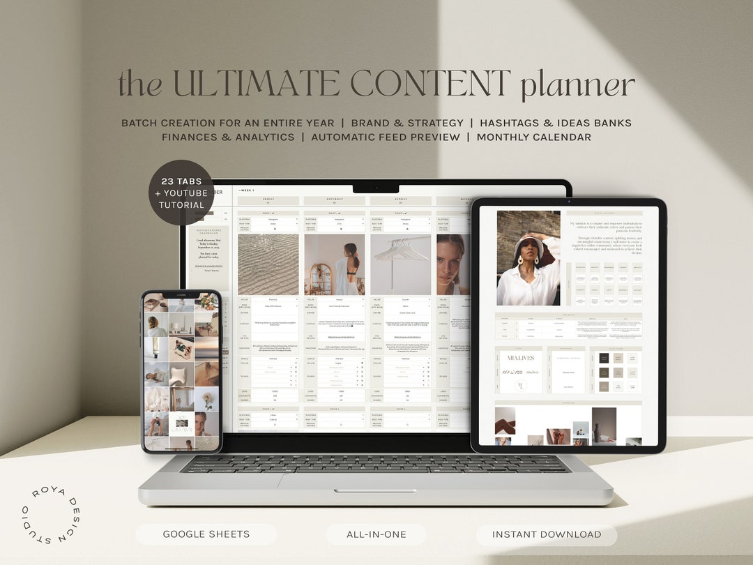 Ultimate Social Media Content Planner: Google Sheets Template (digital ...