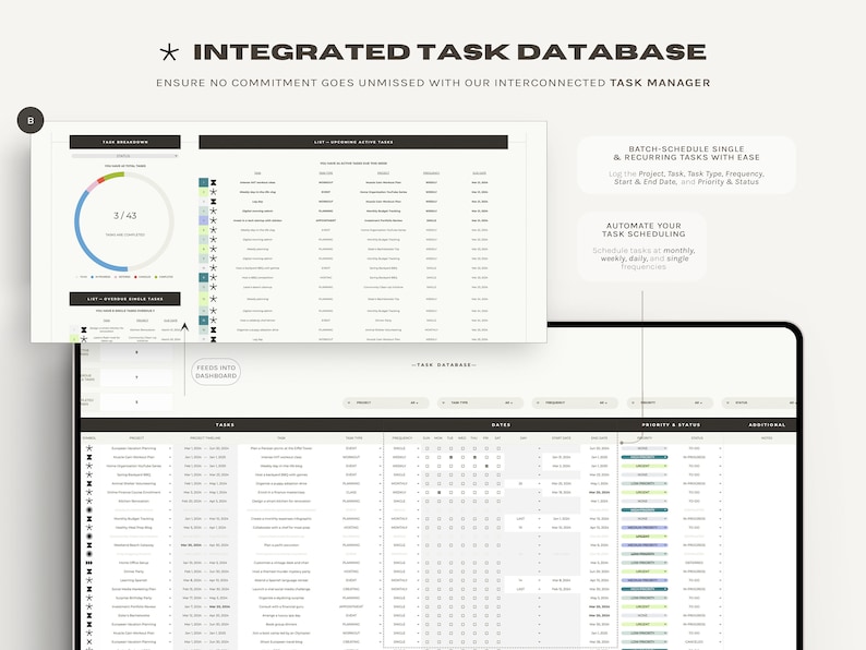 Task Tracker Spreadsheet: Kanban Board & Calendar (digital Download) - Etsy