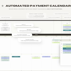 Monthly Budget Planner and Calendar | Weekly Biweekly Monthly Payment ...