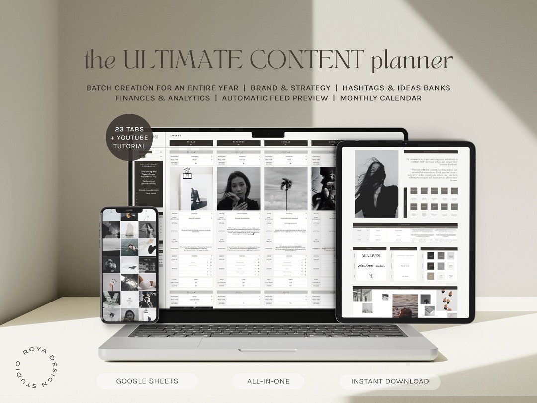Ultimate Social Media Planner and Calendar | Yearly Content Planning | Monthly Batch Content ...