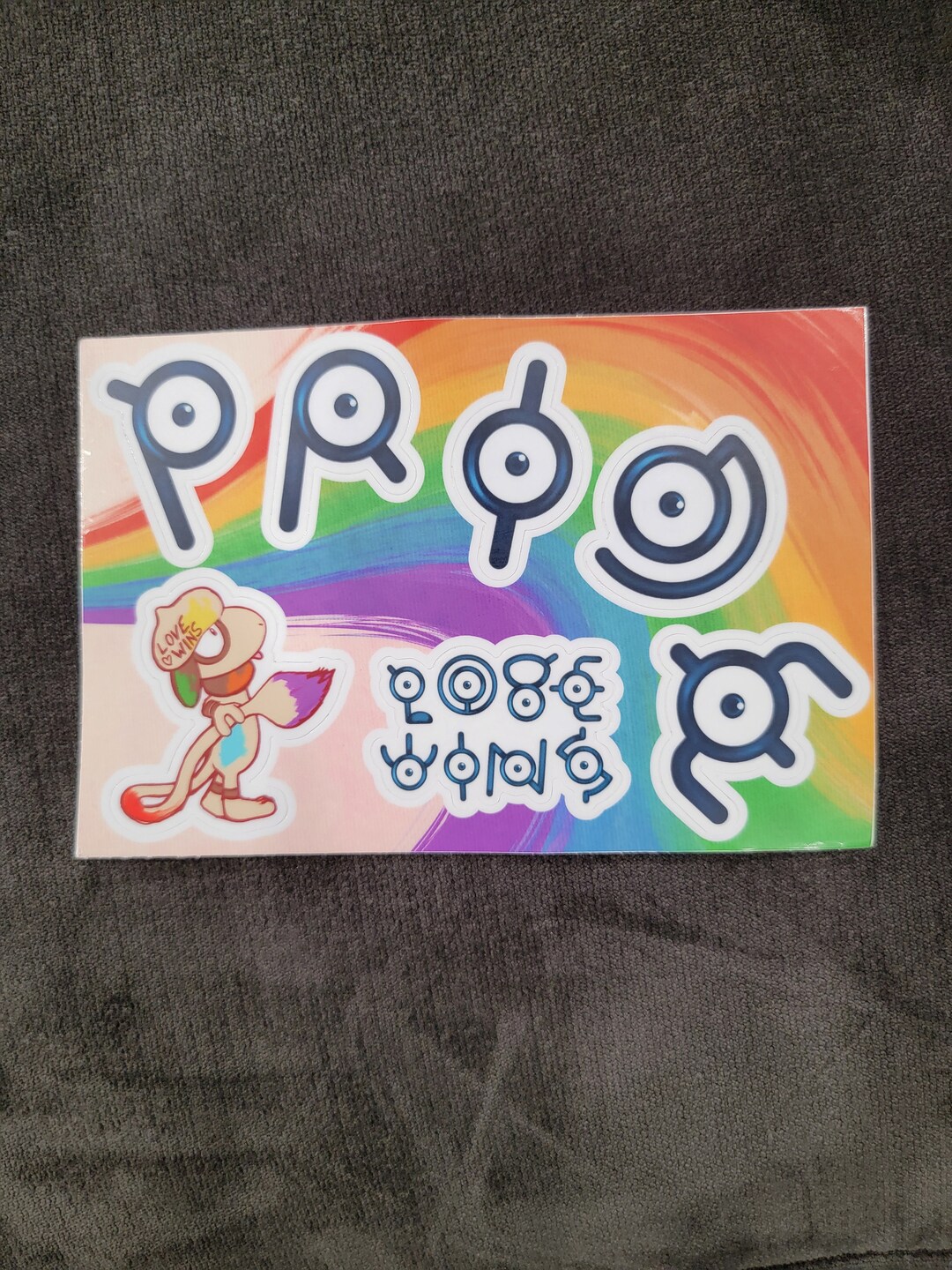 Pokemon Unown Gay Pride Stickers - Etsy