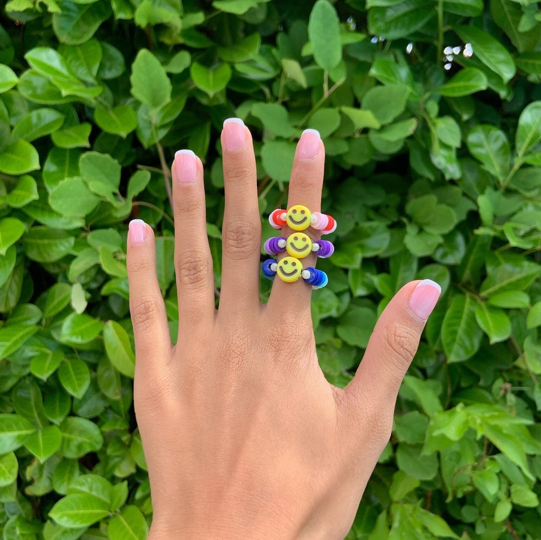 Smiley Face Rings - Etsy