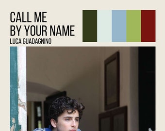 Call Me by Your Name A5 Colour Palette Art Print Luca Guadagnino Aesthetic Poster Film Movie ...