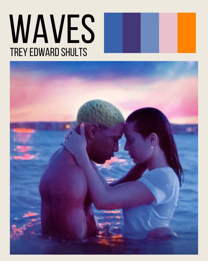 Waves A24 Minimalist Aesthetic Movie Print Wall Decoration - Etsy