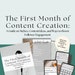 The First Month of Content Creation Guide: A Guide on Niches, Content ...