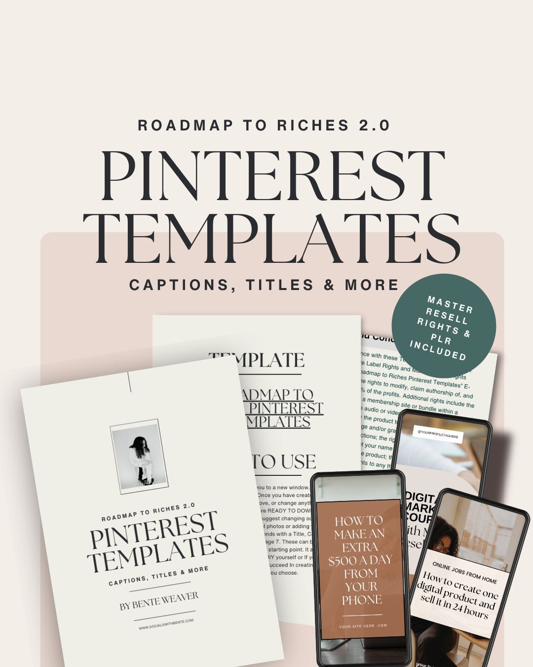 25 Roadmap to Riches Pinterest Templates With Master Resell Rights ...