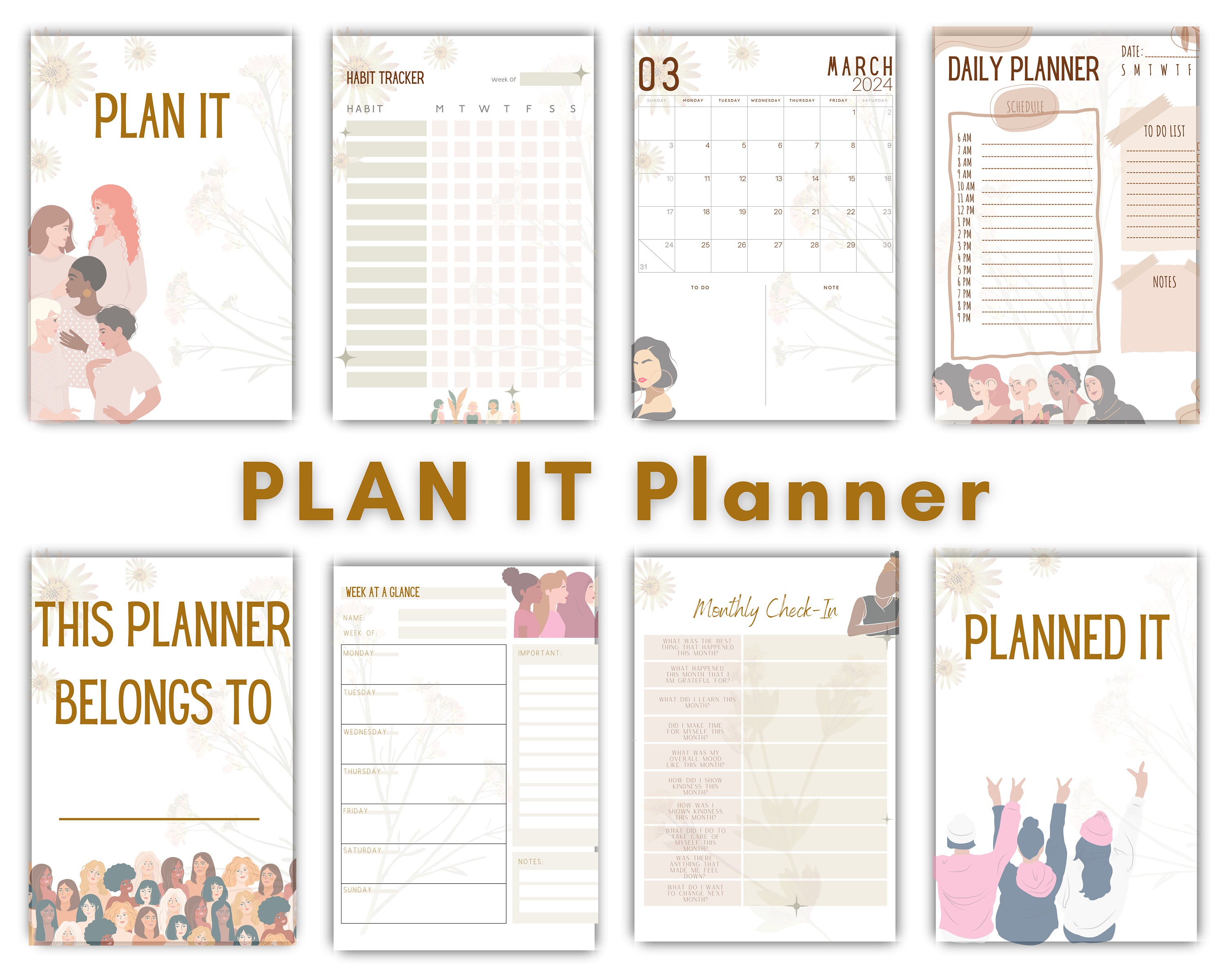 2024 PLAN IT Planner | Printable Planner | Pro-women Planner | Women ...