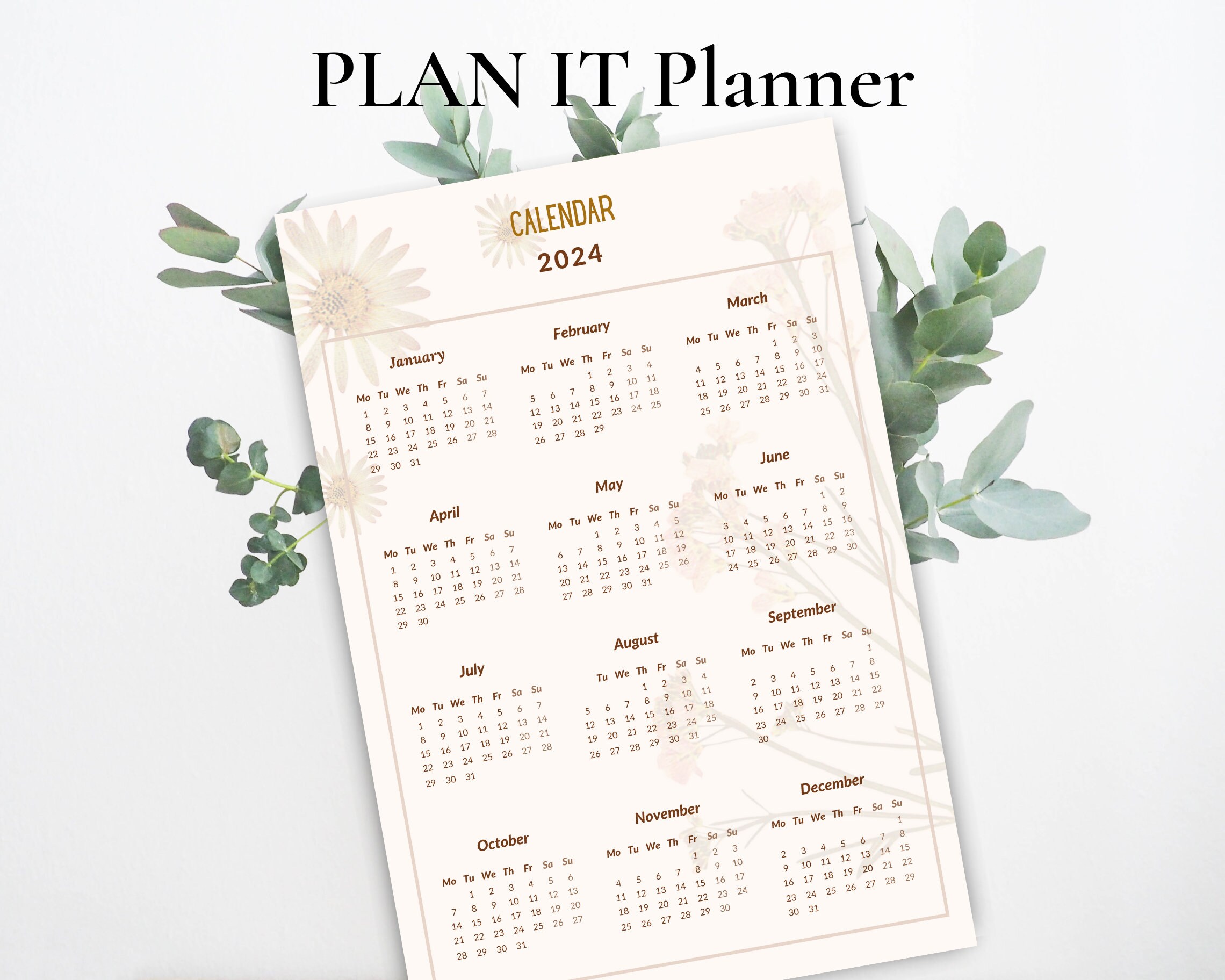 2024 PLAN IT Planner Printable Planner Pro-women Planner Women ...