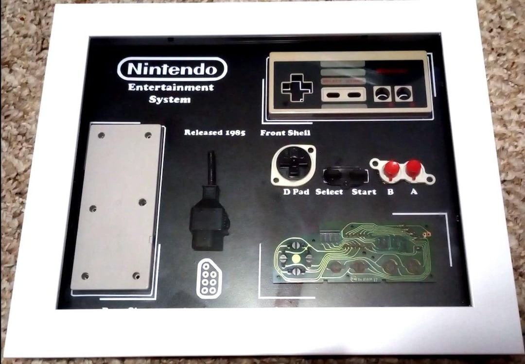 Nintendo NES Controller Wall Shadowbox Retro Gaming Art - Etsy
