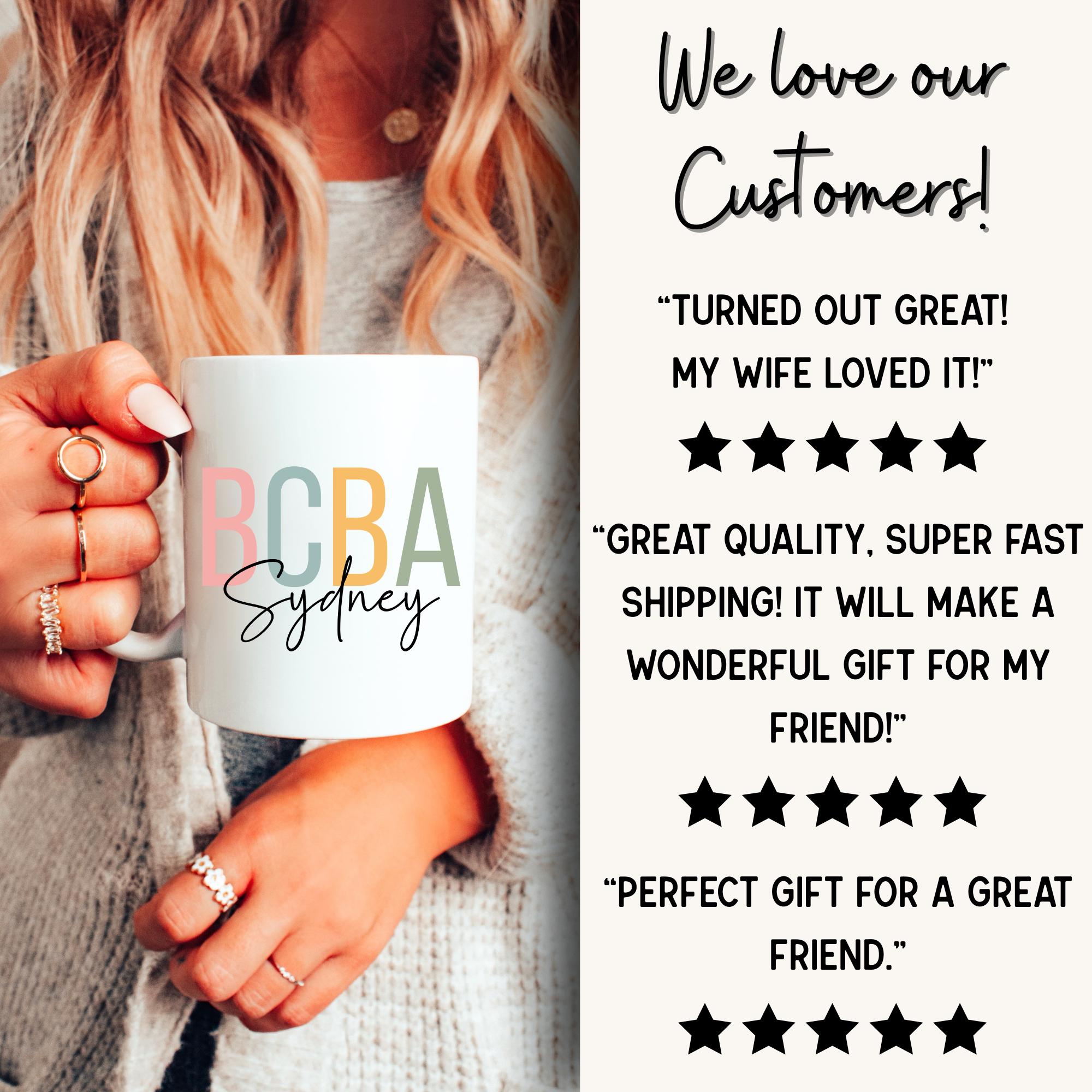 Personalized BCBA Mug, Behavior Therapist Gift, Behavioral Analyst ...