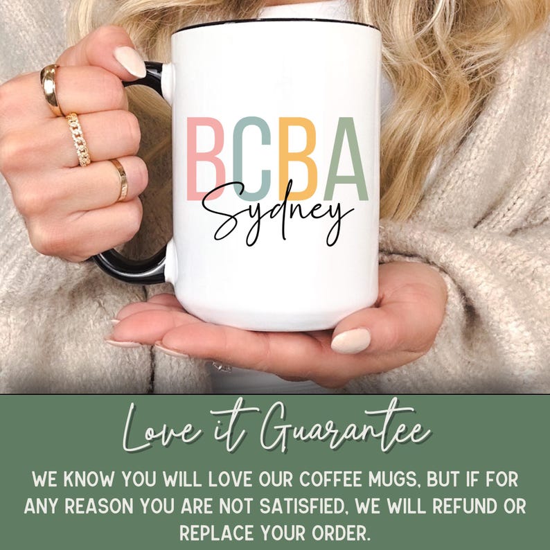 Personalized BCBA Mug, Behavior Therapist Gift, Behavioral Analyst ...