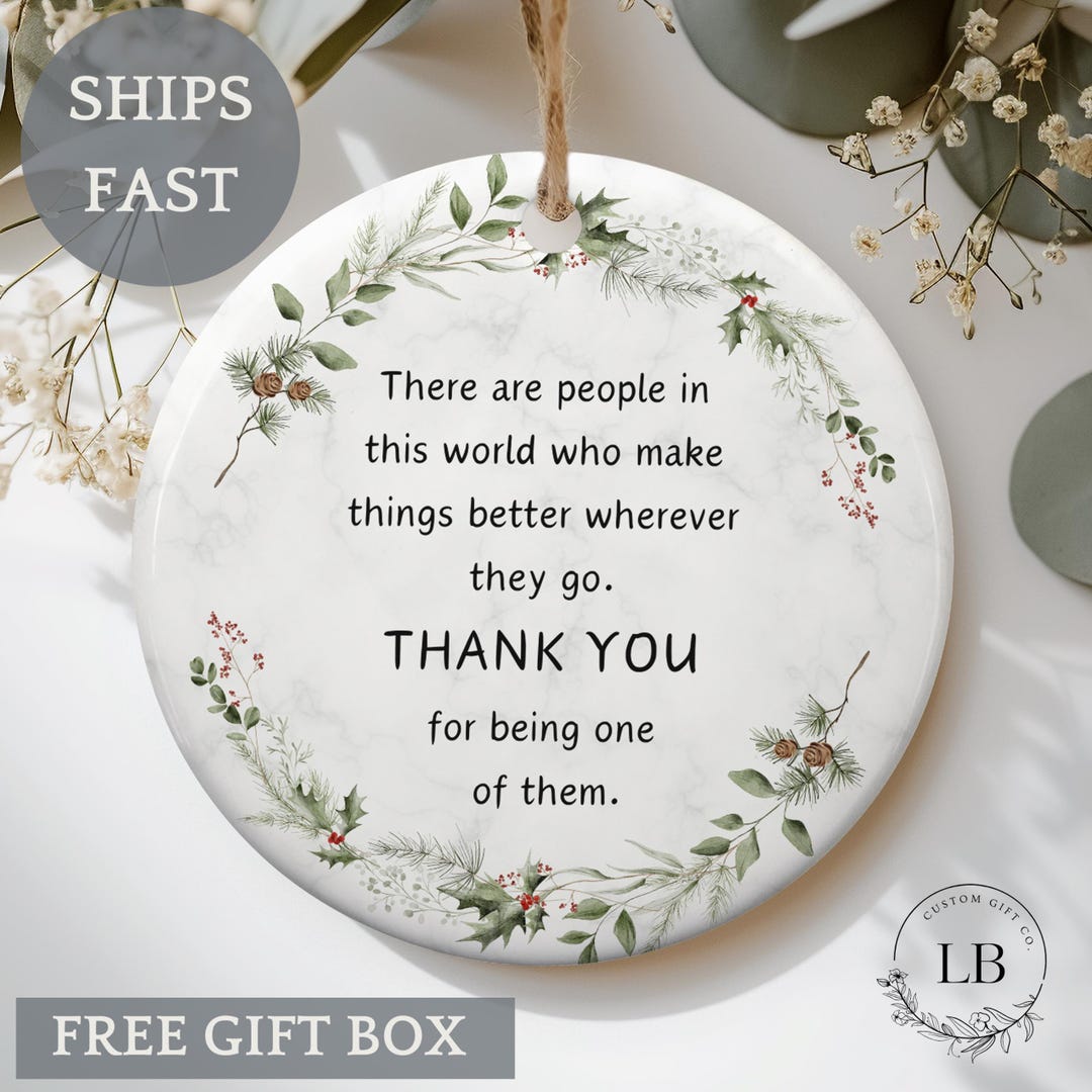 Thank You Christmas Ornament, Thank You Gift 2024 for Friend, Teacher ...