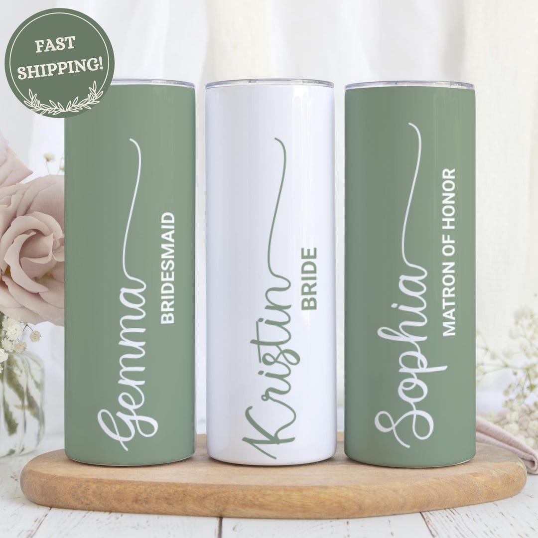 Personalized Bridesmaid Tumbler Gift, Bridesmaid Proposal Gift, Custom ...