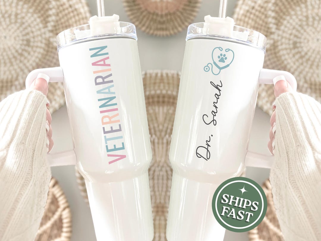 Veterinarian Tumbler, Custom Veterinarian 40 Oz Tumbler Mug Gifts for ...