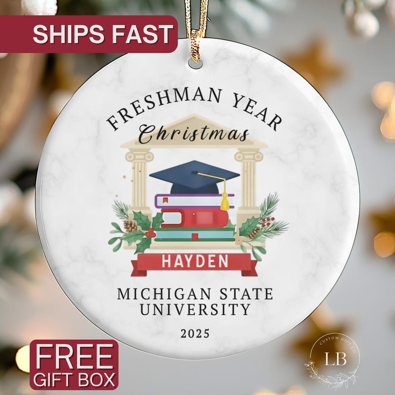 J Ornament With Year - Etsy