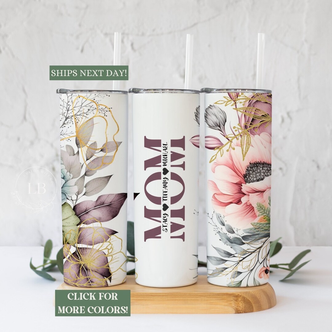 Personal Mom Name Gift Tumbler, Customized Mom Name, Mom Gift for ...