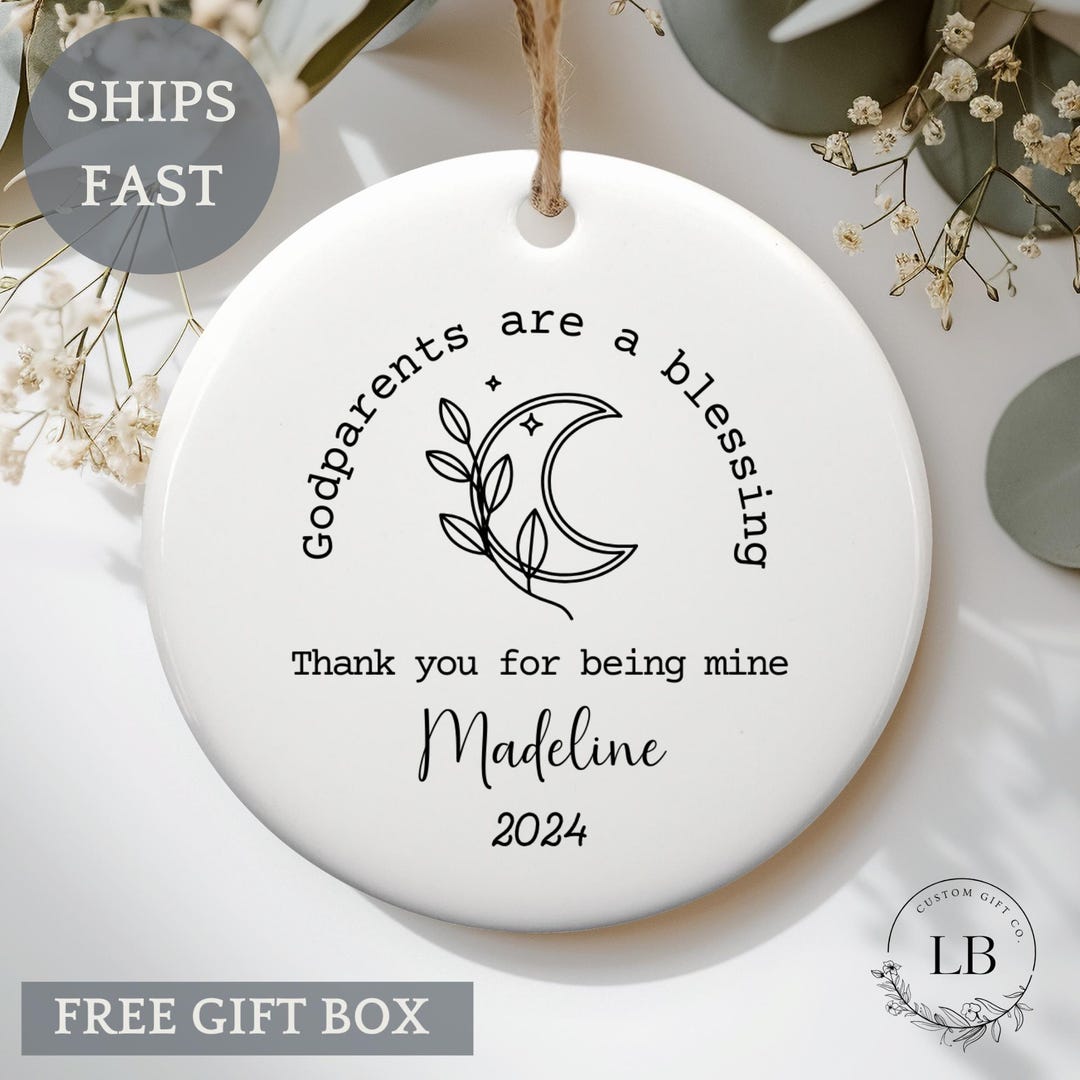 Godparent Ornament From Godchild, Custom Godparent Gift, Godparent ...
