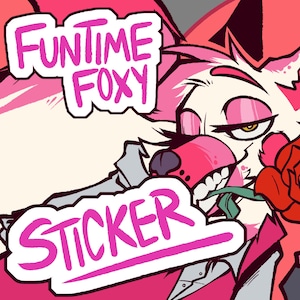 Sticker Funtime Foxy Valentines FNAF | Matte Vinyl - Etsy