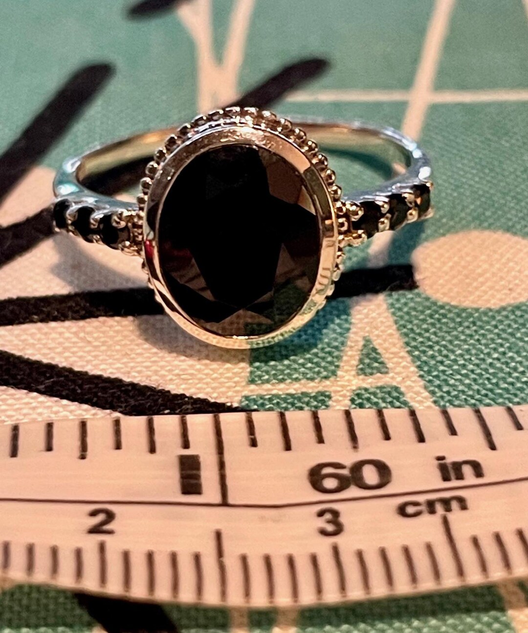 Black Onyx in Sterling Silver Setting. Size 8.25 - Etsy