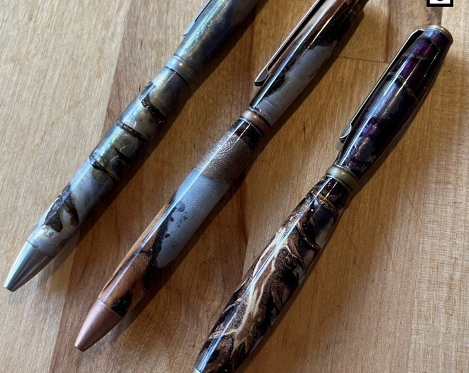 Pine Cone and Resin Hand Turned Pens - Etsy