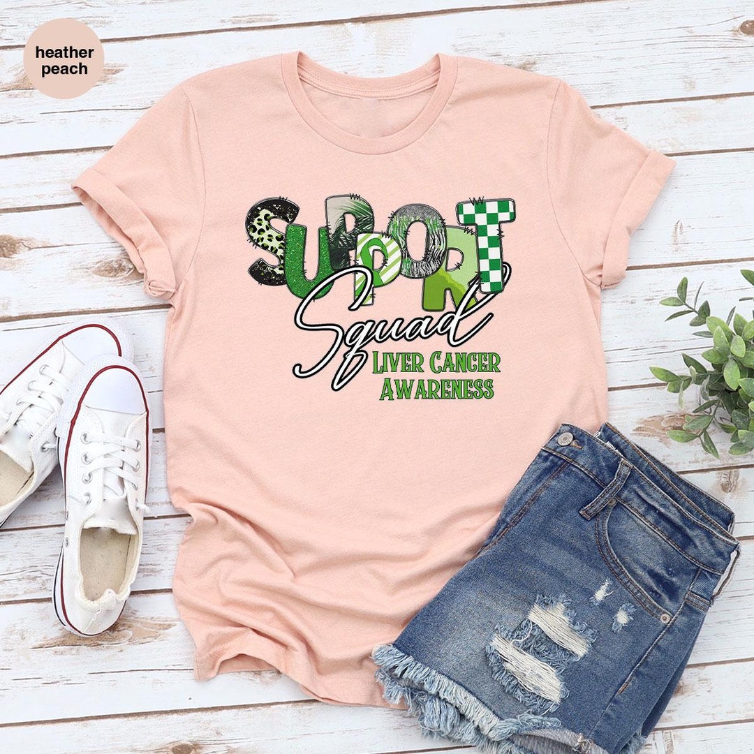 Liver Cancer Shirt, Liver Cancer Ribbon Shirt, Liver Cancer Warrior ...