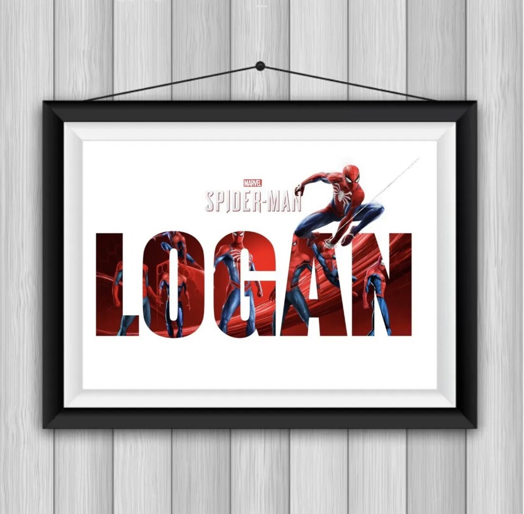 Spider-man Personalised AVENGERS Print - Etsy