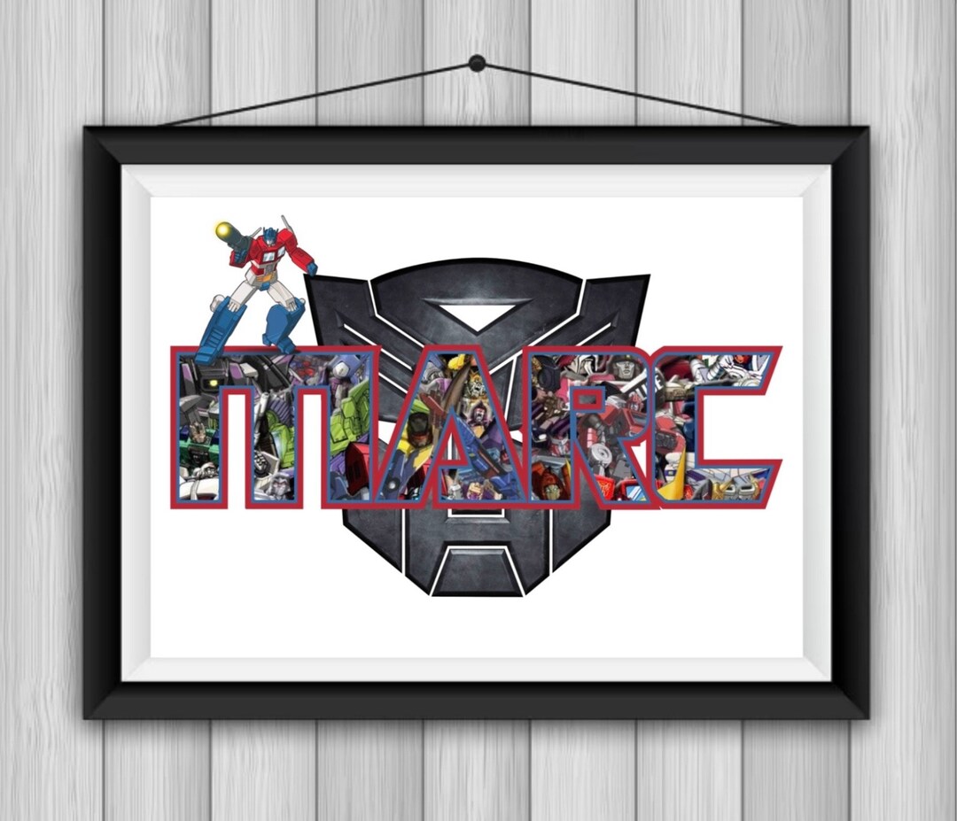 Transformers Autobots, Fathers Day, Optimus Prime, Themed Personalised Print - Etsy