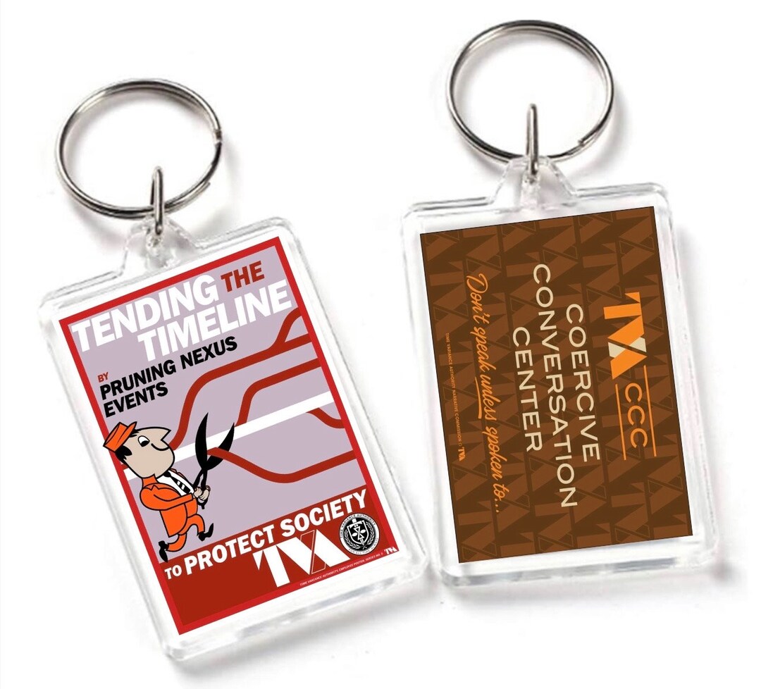 TVA Loki Tv Series Propaganda Posters Keyrings Double Sided - Etsy UK