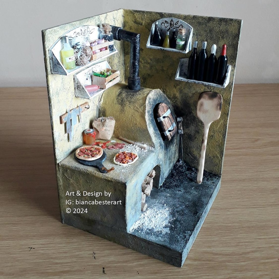 Handmade Original Italian Pizza Pizzeria Bakery Bookend Booknook ...