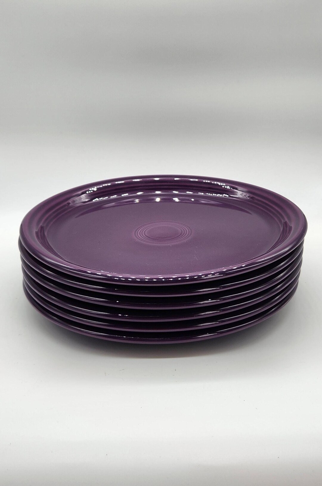Vintage FIESTAWARE HLC 10.25" "bistro Coupe" Dinner Plates in MULBERRY ...